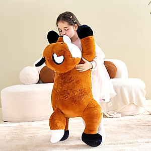 IKASA Giant Fox Stuffed Animal Plush Toy, 30" Large Big Soft Toys for Kids Girls Boys Girlfriend Childrens