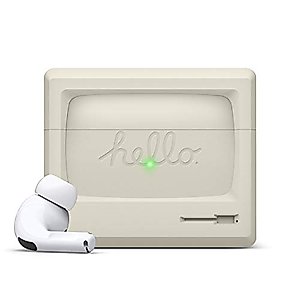 elago AW3 Silicone Case Compatible with Airpods Pro Case Cover - Classic Monitor Design, Visible LED Light, Supports Wireless Charging [US Patent Registered]