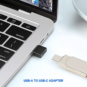 leizhan USB C Female to USB Male Adapter 2 Pack, USB C to USB OTG Adapter, Type C to A Charger Cable Converter Compatible for MacBook Samsung with Wall Charger Power Bank Laptop