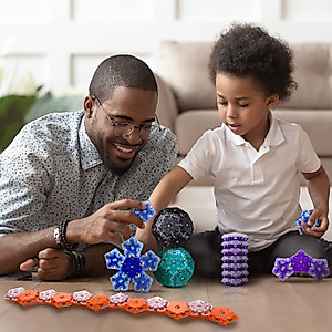 YowellGo Magnetic Fidget Sphere, 12 PCS Magnet Fidget Toys Tiles Soccer Puzzle Balls Building Blocks, Stress Relief Desk Toy Hand Toy Gift for Teenager Adult Man Woman(Purple)