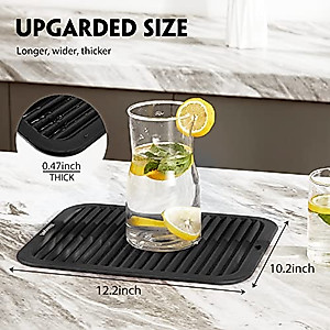 Silicone Trivets for Hot Dishes & Hot Pots and Pans -KITEXPERT Thick Hot Pads for Kitchen - Versatile Pot Holders & Heat Resistant Mats for Countertop - 2 Pack (Black)