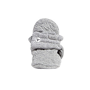Burt's Bees Baby Baby Gender Neutral Color for Ages 0 to 9 Months Old Slipper Sock, Heather Grey Stripe, 6 Unisex Infant