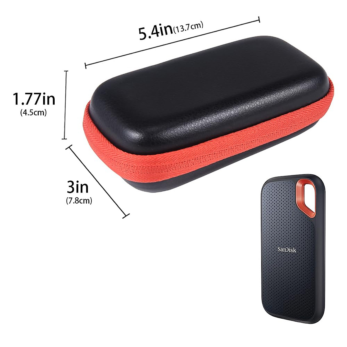 Leayjeen Hard Drive Case Compatible with Sandra Ultimate Portable Solid State Drive SSD SDSSDE30/61/81 500GB 1TB 2TB 4TB Protective Storage Case (Case Only)