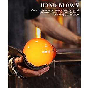 Square Wine Glasses Set of 4 | White Wine Glasses | 16oz | Premium Crystal Hand Blown Perfect for Red White Wine Goblets-Daily Use,Unique Wedding Anniversary or Birthday Gift