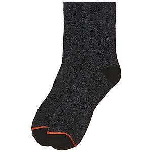 Weatherproof mens 5 Pack Thermal Crew Hiking Socks, Black, 10 13 US