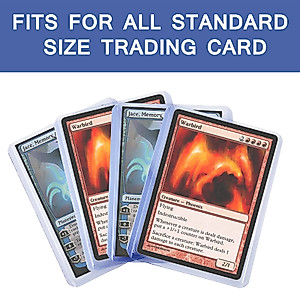 70 Pieces Card Sleeves Clear Hard Plastic Card Holder Trading Card Penny Sleeves Holder for Top Loaders,Baseball Card, Sports Cards,Credit/Trading Card(4 x 3 Inch)