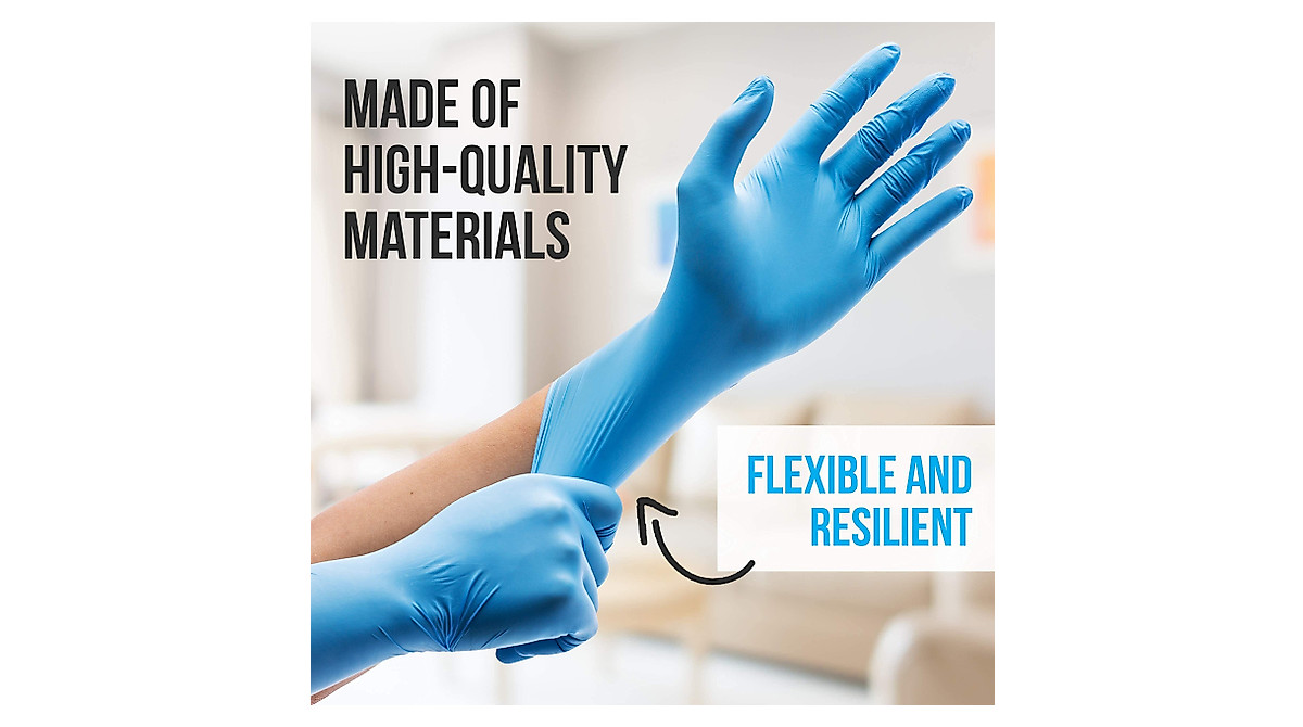 Style Setter Nitrile Disposable Gloves - Medical, Food Safe, Strong Fit
