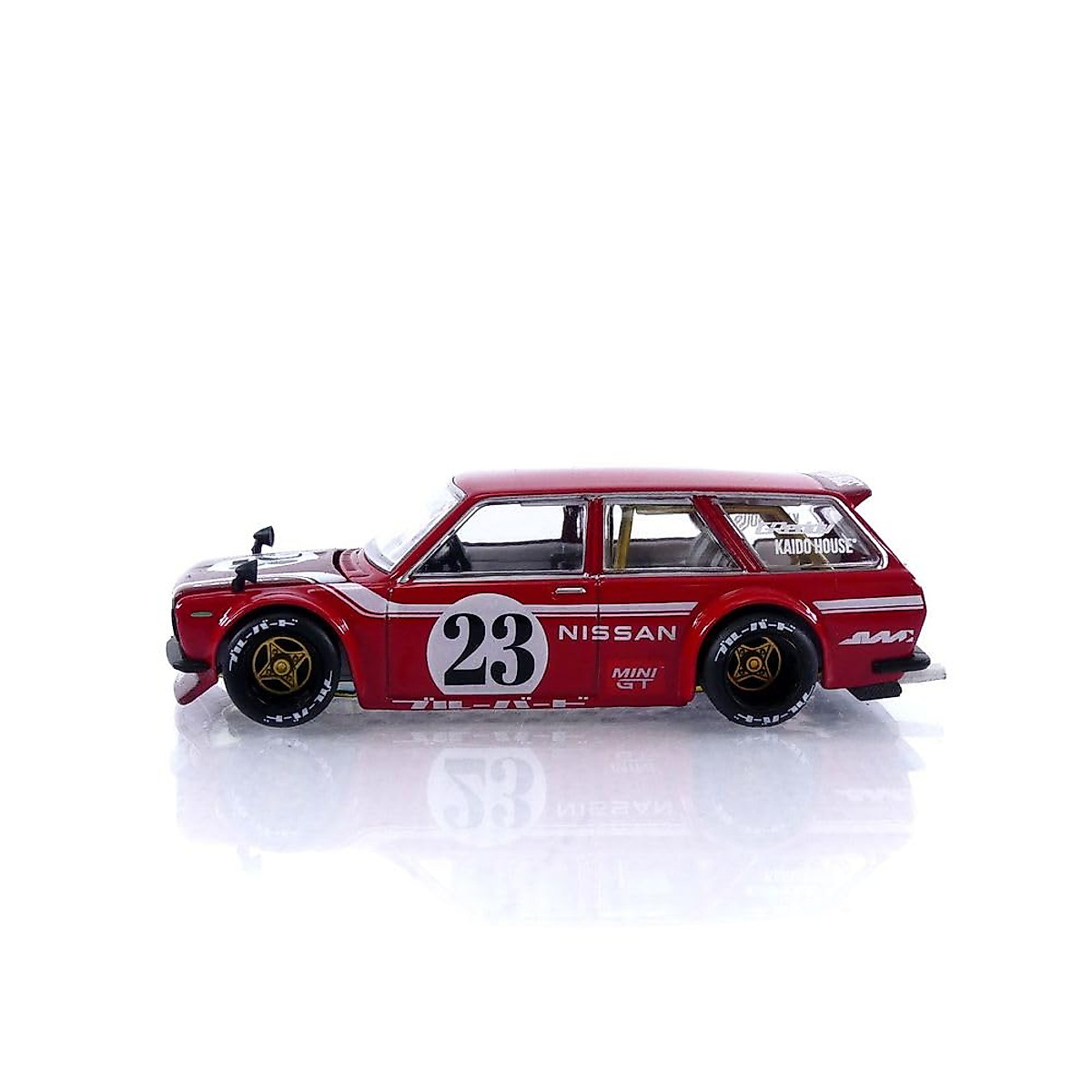 Datsun KAIDO 510 Wagon Carbon Fiber V2 Red Kaido House 1/64 Diecast Model Car True Scale Miniatures KHMG063