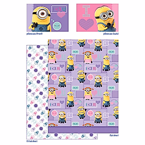 Universal's Minion Girls Way 2 Cute Microfiber Twin Sheet Set