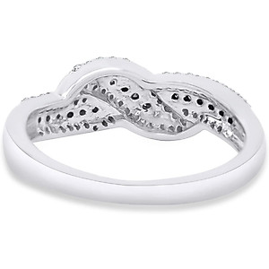 AFFY 1/2 CTTW Sterling Silver White & Brown Diamond ring