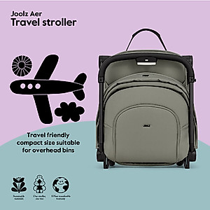 Joolz AER - Premium Baby Stroller - Comfortable & Compact - Foldable & Lightweight Travel Stroller - XXL Sun Hood - Raincover & Travelbag Included - Sage Green