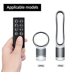 967400-01 Replacement Remote Control for Dyson Pure Cool Link DP01 DP03 TP02 TP03 Purifier Fan,with Magnetic Remote Control Replacement for Dyson Fan