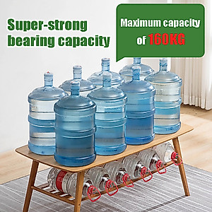 Coffee Table Bamboo,Rectangular Coffee Table with Storage Open Shelf,2-Tier Coffee Table,mid-Century Center Table,Modern Wood End Table Side Table for Living Room Sitting Room Furniture