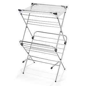 Polder Two-Tier Free Standing Clothes Drying Rack with Mesh Garment Dryer