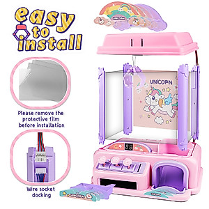 Amy&Benton Girls Remote Control Robot Building Kit Stem Pink Robot Kit with APP for 8-16 Year Old Kids + Claw Machine for Kids Grabber Arcade Crane Venting Toy with Prizes for Girls