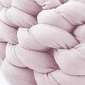 Pet Beds for Small Dogs and Cats，Cozy Cuddler Calming Beds for Indoor Cats，Sleeping Dog Sofa Round Bed Cat Pillow，Hand-Knitted Pet Nest Washable(Light Pink)