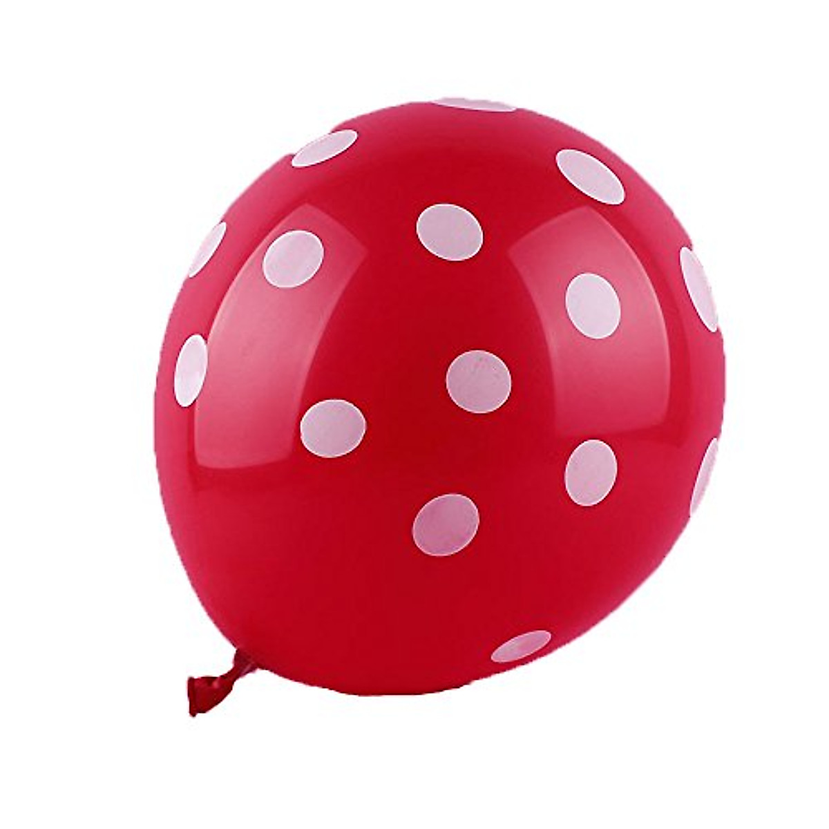 50 Ct 12 Inch Red Balloons Polka Dot Balloon White Dot Balloon For Festival Party Decoration Birthday Air balls (Red)