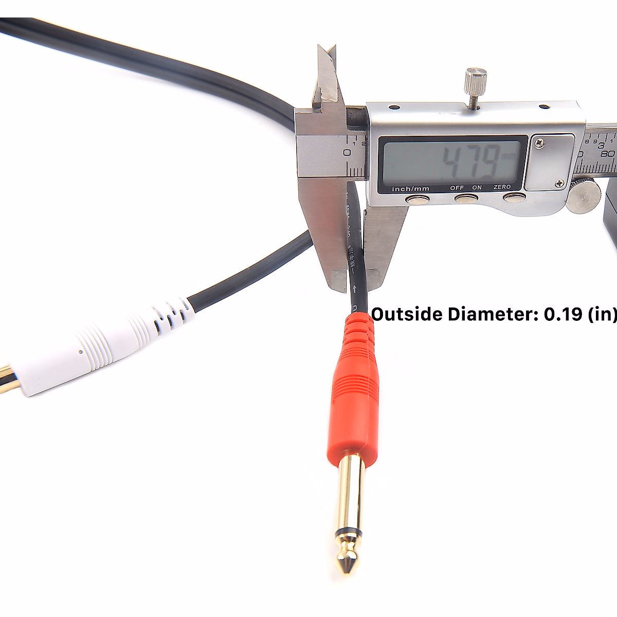 Devinal 1/8 inch Male Stereo to Dual 1/4 Mono Male Audio Cable, 3.5mm TRS to Dual 6.35mm TS Y Splitter Breakout Cord, Gold Plated Heavy Duty Durable 15 Feet