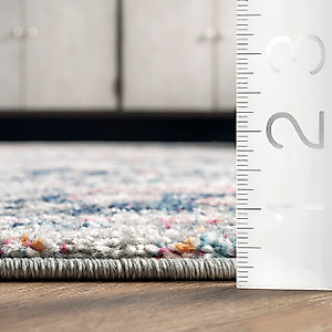 nuLOOM Lilah Vintage Medallion Accent Rug, 2x3, Blue