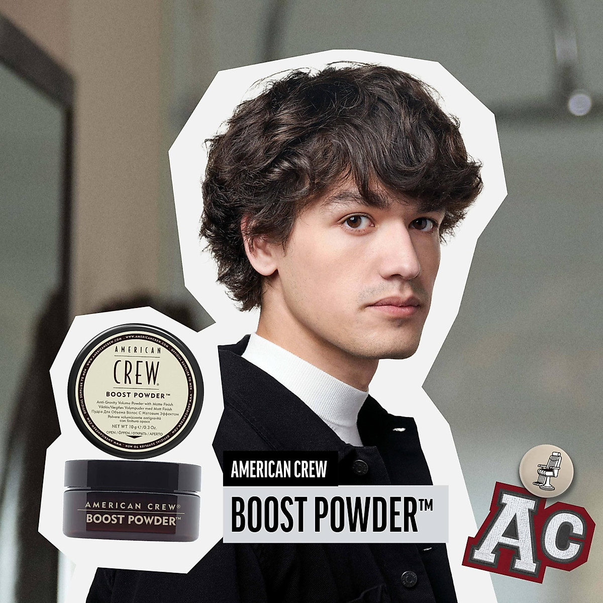 American Crew Men's Hair Boost Powder, Provides Lift & Volume, 0.3 Oz (Pack of 1)