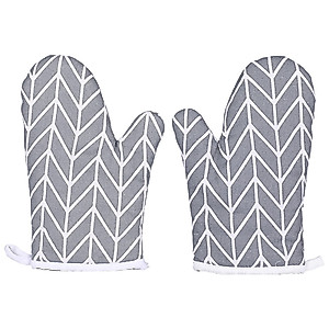 Eilin Heat-Resistant High Temperature Resistance Oven Mitts - 1 Pairs Kitchen Oven Mitt Gloves for BBQ Cooking , Baking, Microwave Heat