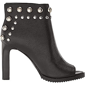 Karl Lagerfeld Paris Women's Bonnie Peep Toe Bootie Brayden, Black, 8