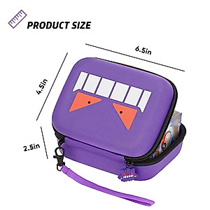 RHCOM Carrying case Compatible with PM Cards, Gifts for Boys, Cards Storage Box fits Yugioh, Magic MTG Cards and PM, Holds 500 Cards(Purple)
