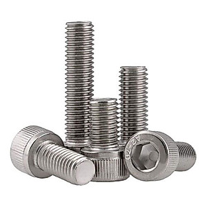 M8x12mm 2Pcs Socket Cap Screws Hex Head Allen Bolts DIN912 304 Stainless Steel (M8x12mm, 2Pcs)