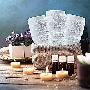 SOFTILE COLLECTION Salon Towel Pack of 24 (16 x 26 inches) 100% Ring Spun Cotton Ultra Soft & Highly Absorbent Salon Towel Hotel & Spa Quality Hand Towels for Gym Salon Spa & Home Care (White)