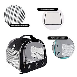 Small Pet Carrier Bag with Mat Guinea Pig Travel Carrier with Strap Portable Breathable Rabbit Carrier Outdoor Pet Bag for Ferret Bunny Hedgehog Guinea Pig(10" L x 10" W x 12" H)