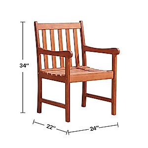 VIFAH V415 Outdoor Wood Arm Chair