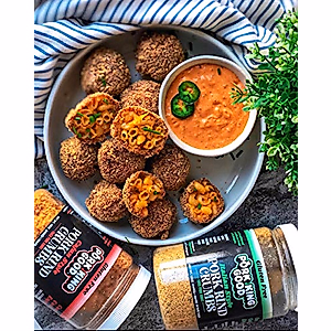 Pork King Good Spicy Cajun Low Carb Keto Diet Pork Rind Breadcrumbs!Perfect For Ketogenic, Paleo, Gluten-Free, Sugar Free and Bariatric Diets (Original) (Cajun, 12 Oz Jar)