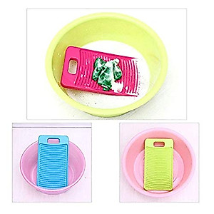 ZYAMY Antiskid Mini Washboard Plastic Washing Board Household for Students Clothes Clean Laundry, Green