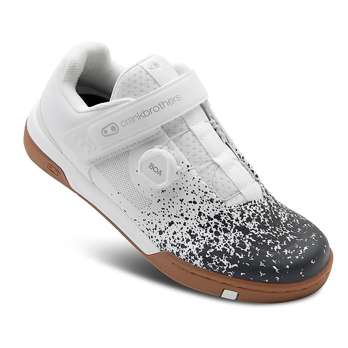Crankbrothers Stamp BOA Splatter Mens MTB Mountain Bike Shoes White/Black 13 USA