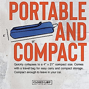 Closed Loop Trading Portable Compact Quick Setup Outdoor Camping Chair (Black)