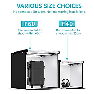 8 Pcs Backgrounds Photo Light Box, SAMTIAN Portable 16x16x16 Inches Photography Studio Light Box Shooting Tent Tabletop Photography Lighting Kit with Brightness Dimmer for Photography