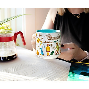 Silver Buffalo Scooby-Doo and the Gang Crystal Cove Ceramic Mug | Coffee Cup For Tea, Espresso, Cocoa | Holds 13 Ounces