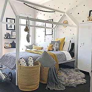 Mojesse Large Baskets for Blankets，Soft Cotton Rope Woven Storage Baskets with Strong Handles，Perfect for Nursery Laundry Basket,Kids Toy Hamper, Throw Blanket Basket for Living Room