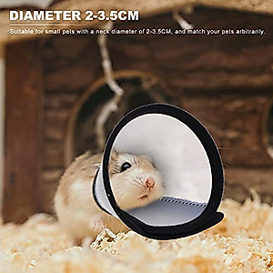 balacoo 2Pcs Small Pet Hamster Recovery Collar Soft Mini Elizabeth Circle Adjustable Neck Cone for Small Animals Rabbits Guinea- Pigs Hamster Hedgehog Birds