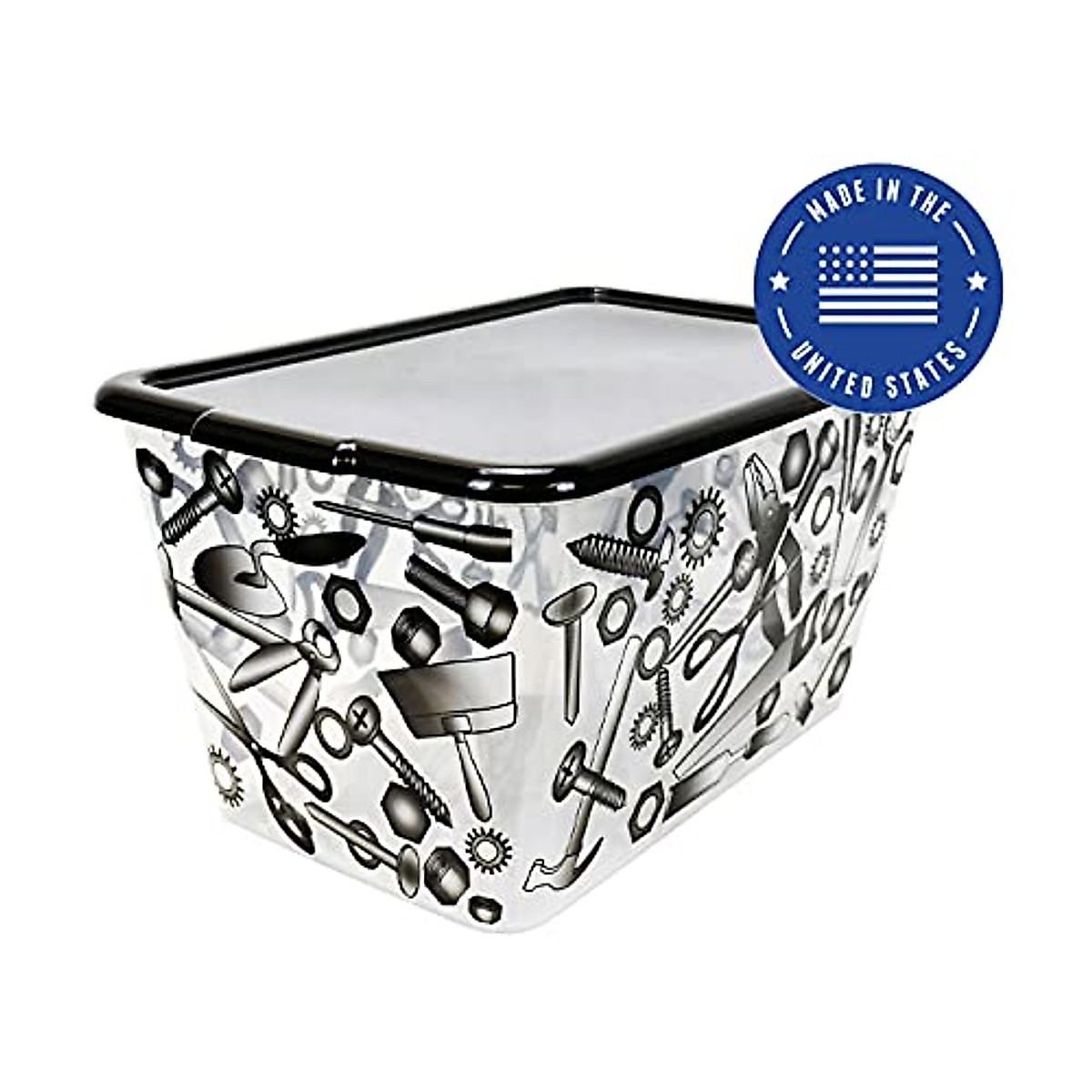 KOOMADE 58 QT Stackable Plastic Storage Bins with Lids, 4-Pack Large Clear Storage Bins for Organizing Garage Closet, Durable Nestable Containers, Made in USA