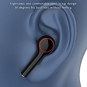 Hopishy L31 pro True Wireless Bluetooth V5.0 Headset with Smart Digital Screen Binaural Charging Bay in-Ear Headset High-Definition Call Earphone Suitable for Smart Phones, Sports, Running, Outdoor