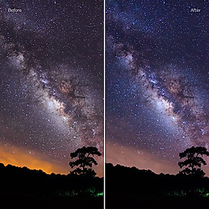 K&F Concept 82mm Clear-Natural Night Filter Light Pollution Reduction Filter for Night Sky/Star (Nano-X Series)