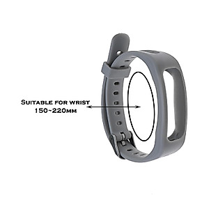 SING F LTD 2Pcs Watch Strap Replacement Compatible with Huawei Honor Band 3e/4e TPU Adjustable Watch Band Waterproof Wrist Strap 150~220mm Black Grey