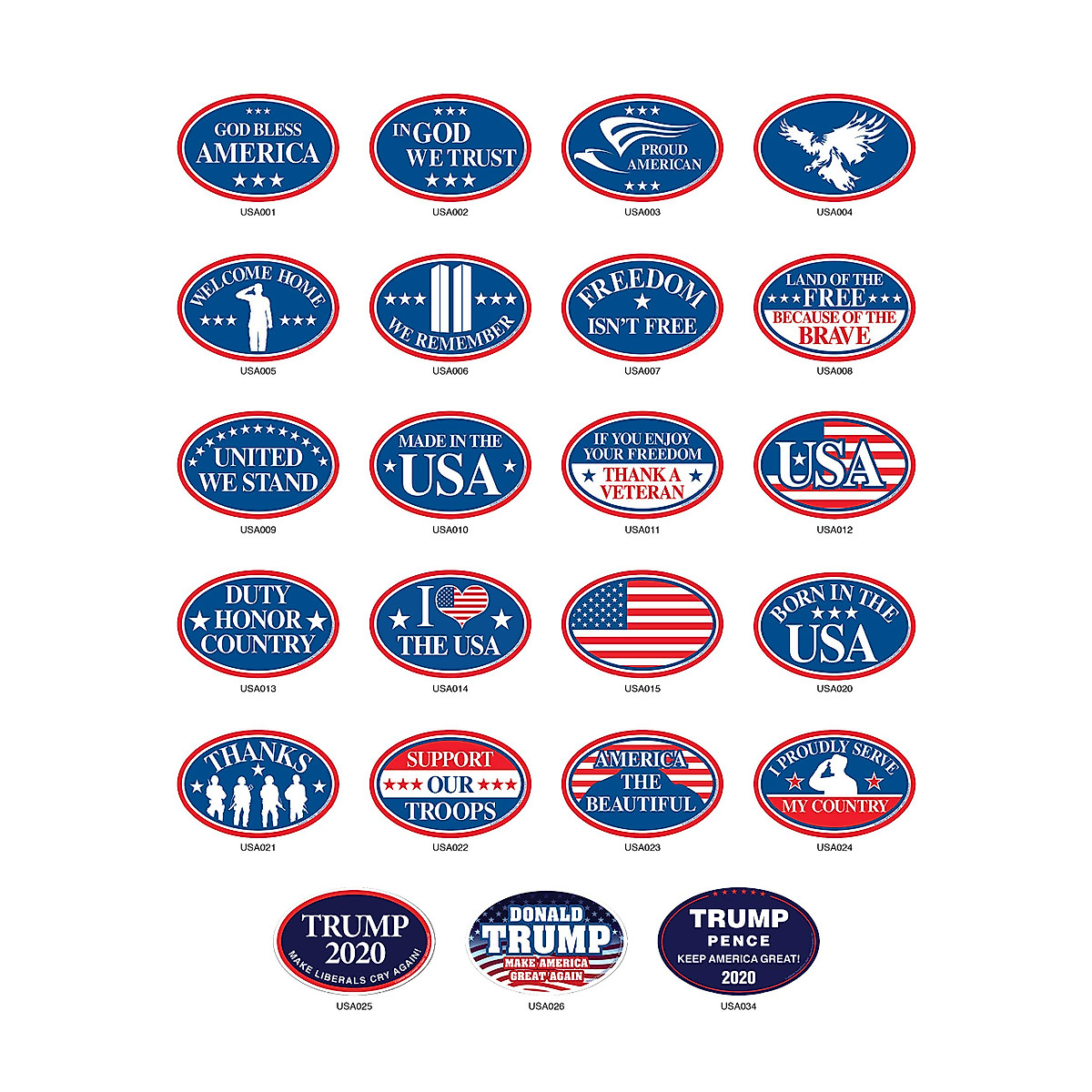 Prismatix Patriotic Magnet - American Flag with Bright Colors - Long Lasting Magnets for Cars - Refrigerator Car Decals - Well Designed Magnetic Fridge Decal-Made in USA (6" x 4", in God We Trust)