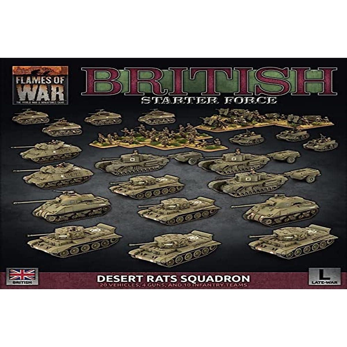 Flames of War Gale Force Nine BRAB13 Desert Rats Accessories, Multicoloured
