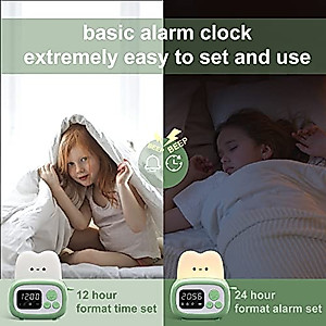 QANYI Small Timer Clock Toaster Lamp, Cute Night Light with Time Management Tool and Table Clock Alarm Digital Timer for Kids, ABS+PC Kids Lamp Birthday Gifts for Teen Toddler Baby Girls Boys