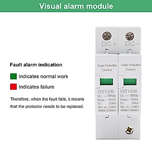 weideer 2P Voltage Surge Arrester Device Circuit Breaker,DC Photovoltaic Lightning Protector Low-Voltage Arrester-40KA