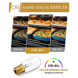 DORESshop Appliance Bulb, 40W Microwave Light Bulbs Under Hood, T8 E17 Stove Light Bulbs Under Hood, Under Microwave Light Bulb, Refrigerator Light Bulb, Lava Lamp Light Bulb, Oven Light Bulb, 2 Pack