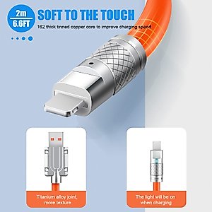 XNMOA USB Charging Cord Compatibility with iPhone 14 13 12 11 Pro Max Xr Xs X 8 7 iPad,6A Fast Charging Cable,6FT Charger Cord for iPhone,USB Cable Fast Charging Cord with High Speed Data Sync Charge