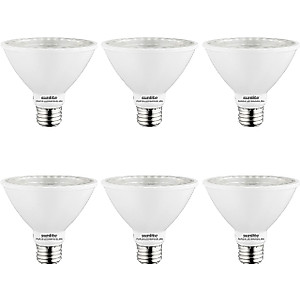 Sunlite LED PAR30 Short Neck Flood Light Bulb, 9 Watt, (75W Equivalent), 850 Lumens, Medium Screw (E26) Base, Dimmable, ETL Listed, Energy Star, 2700K Soft White, 6 Count